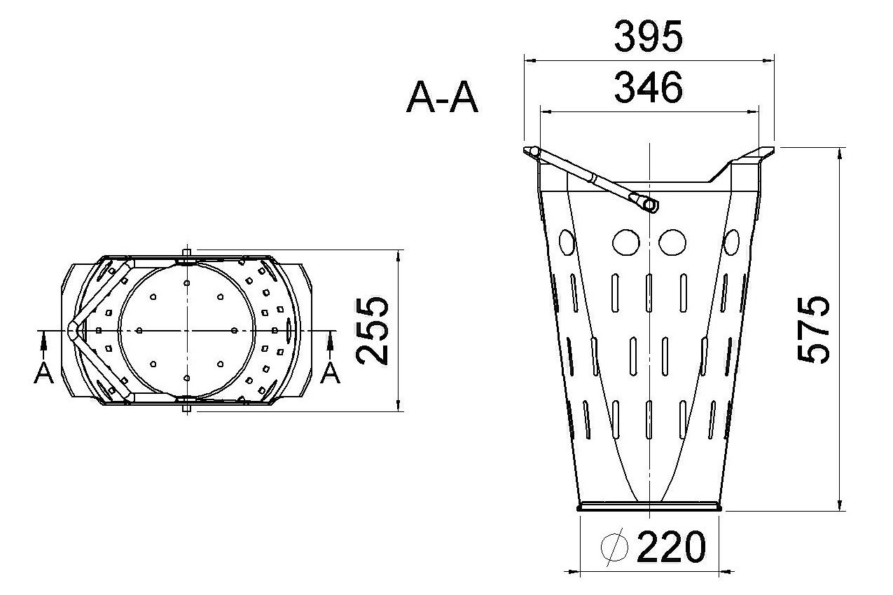 Straßenablauf Eimer Form C verzinkt hoch C3 für Elcord | 5010020014