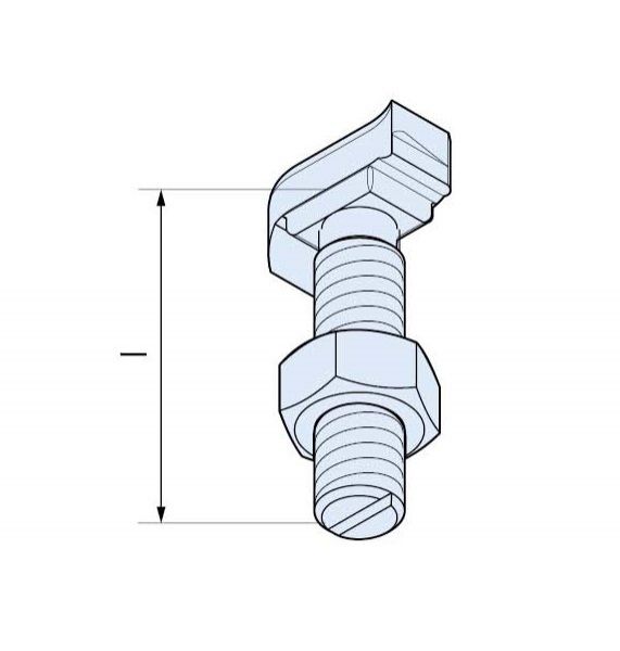 Halfenschraube Edelstahl A4-70 HS 40/22 | M12 | 40 mm | 5015300028