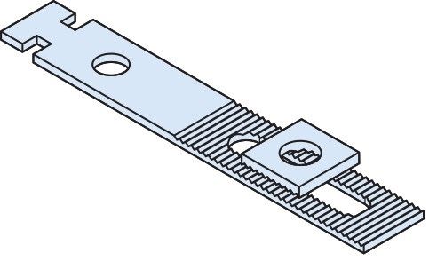 Halfen Verankerungslasche A4 Edelstahl HKZ 38/17-75-A4 m. verzahnter ...