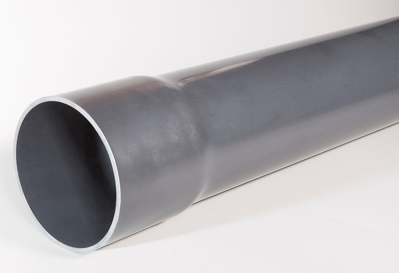 PVC Kabelschutzrohr mit Klebemuffe DN 200/9,6 Länge 6m VE 150 m | 5007010028